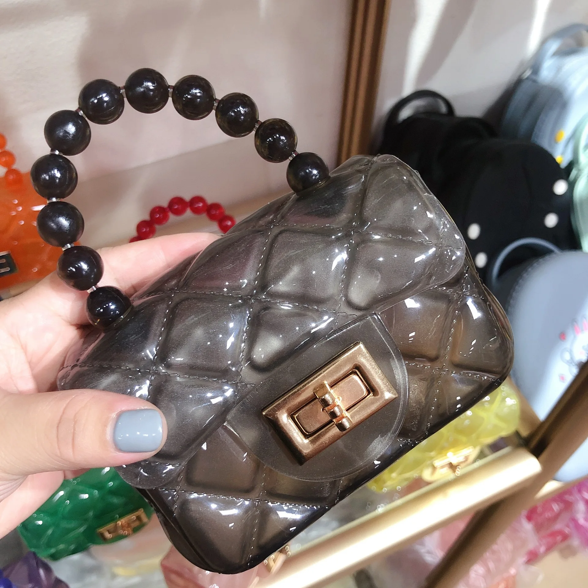 Shop Little Girls Mini Jelly Purse Candy Color Wholesale