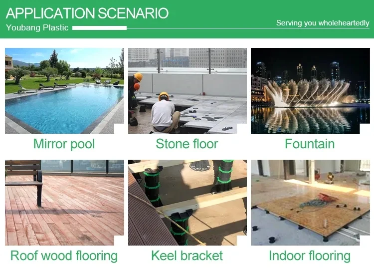 Plastic Raised Floor Pedestal - Adjustable Height Flooring