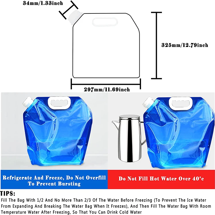 5L Foldable Storage Containers - Ideal for Hiking & Drinks