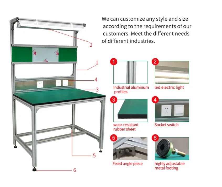 Esd Assembly Line Working Table Workshop Tool Anti Static Computer ...
