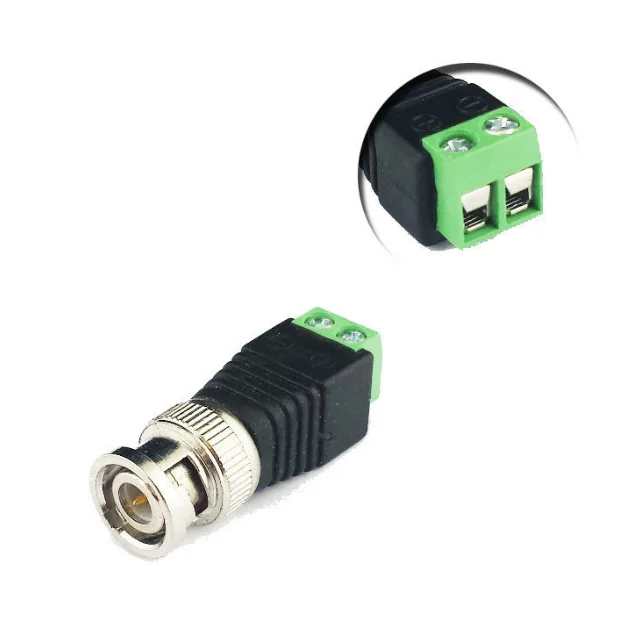 Bnc Adapter Bnc Power Plug To 2 Wires Screw Terminal Cctv Camera ...