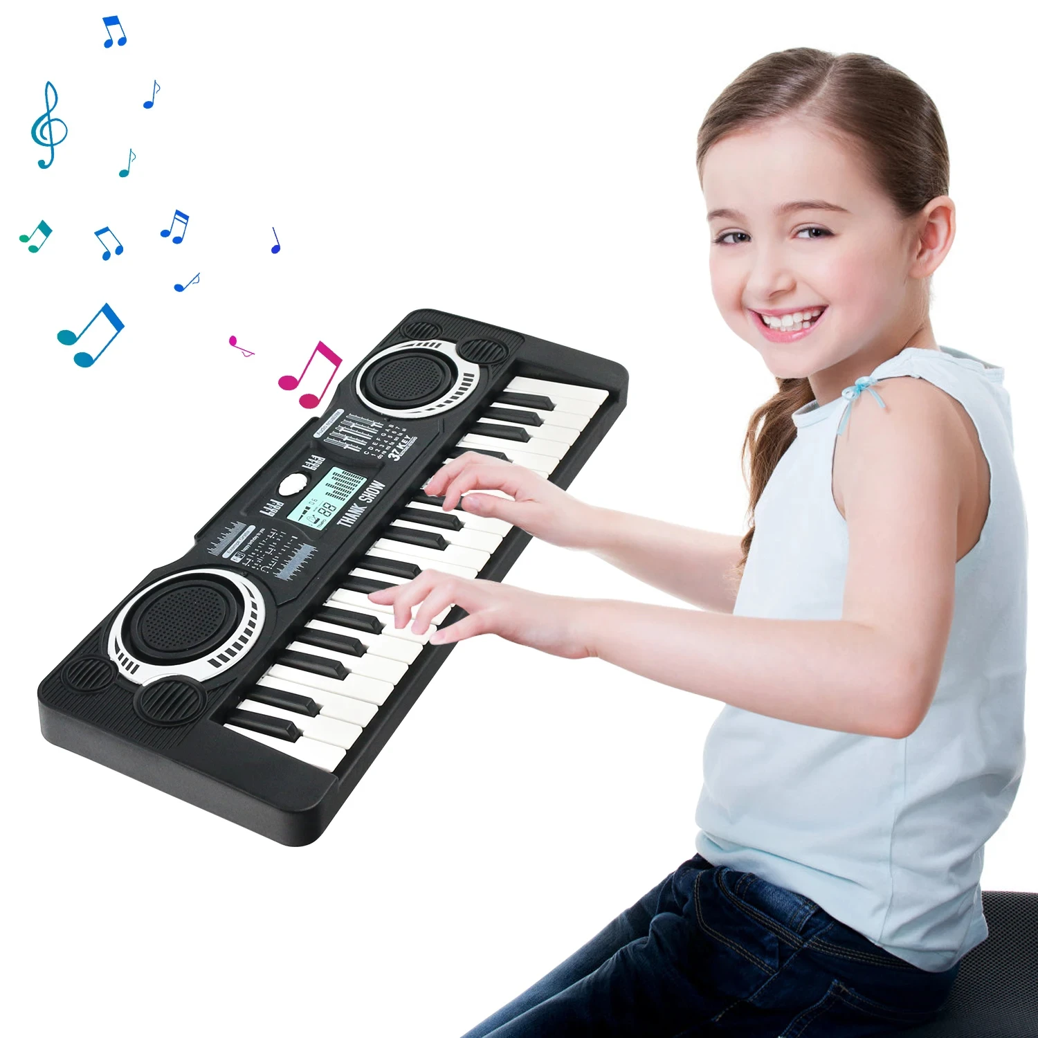 Wholesale 37-Key LED Display Screen Digital Electronic Piano Children's ...