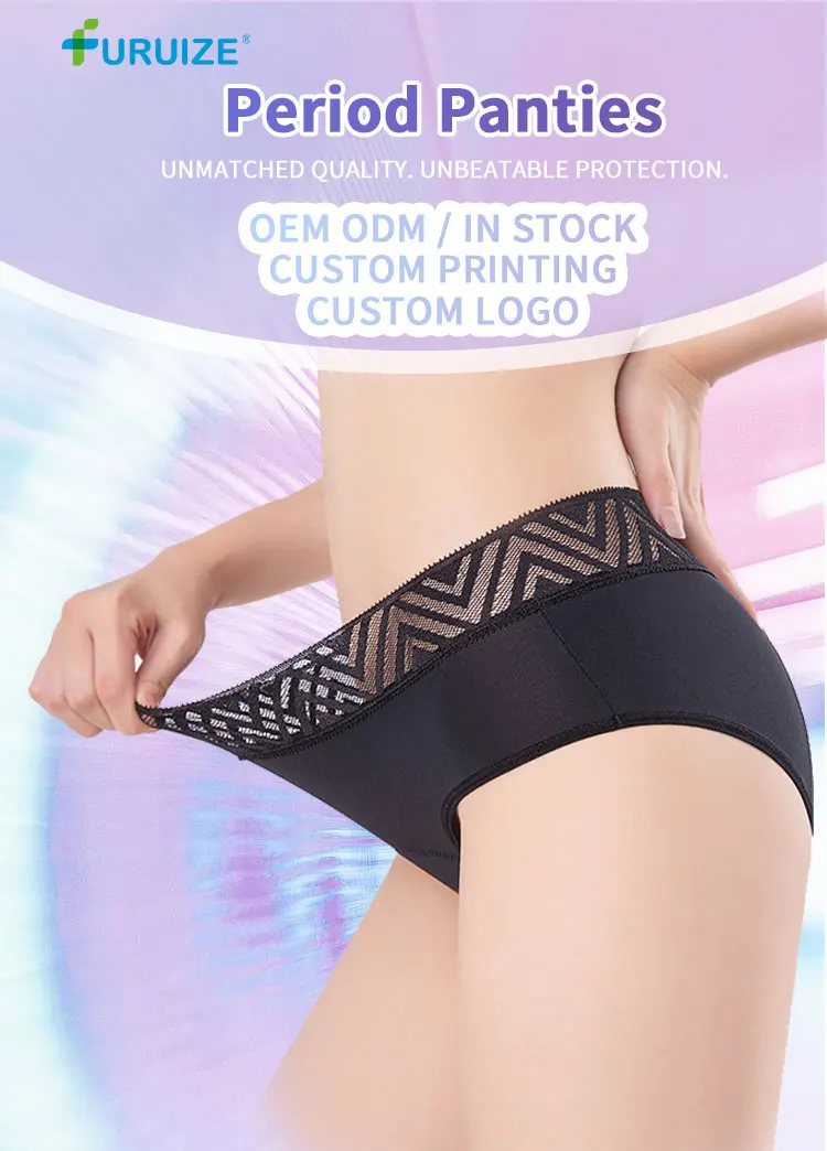 Private Label Girls Seamless Period Panties for Teenage Period Panties 4 Layer Leakproof ...