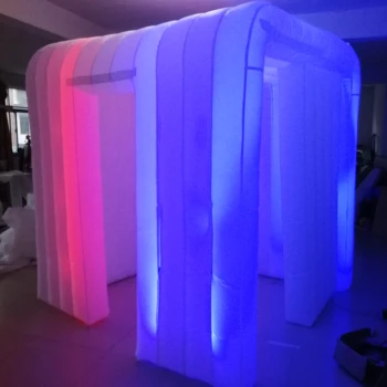 2024new Custom Inflatable Photos Booth Enclosure Tent For Birthday Party Inflatable Square Led ...