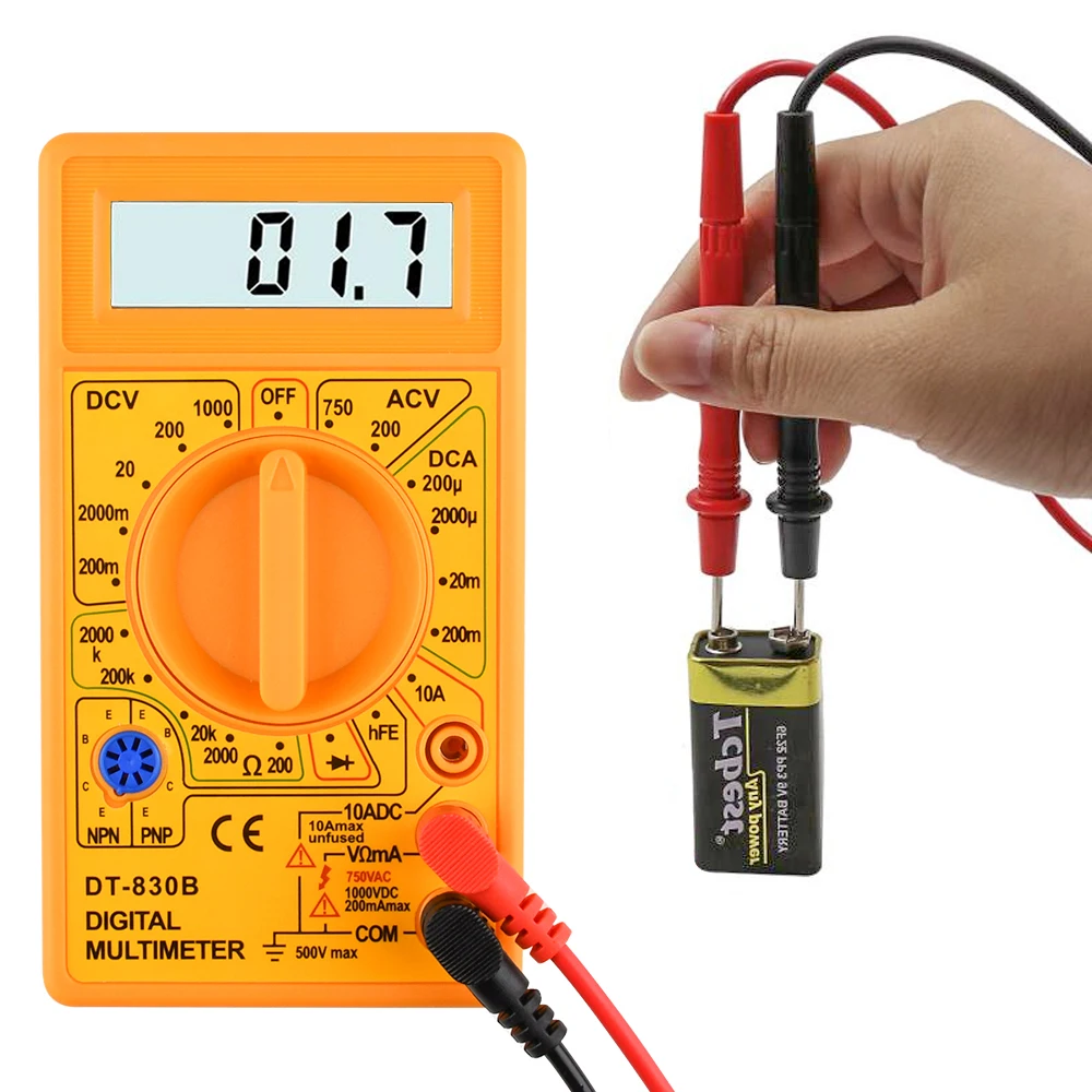 DT830B Digital Multi-Meter - Mini Universal Handheld Instrument