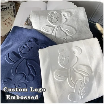 Custom Logo High Quality Embossed Print 3d 100% Cotton Emboss Printing ...