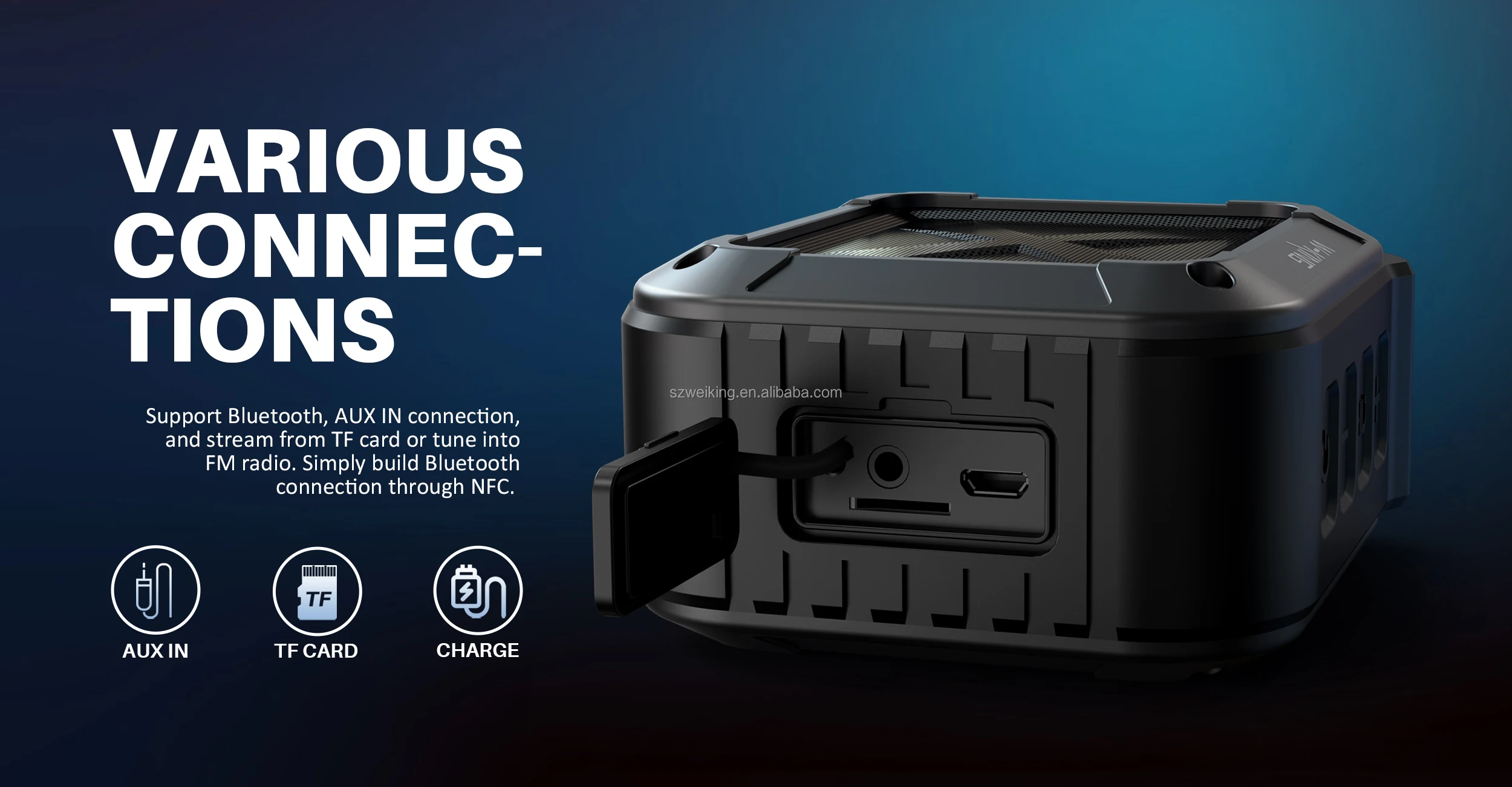 W-KING S7 Bluetooth Speaker - Portable Waterproof Outdoor Audio