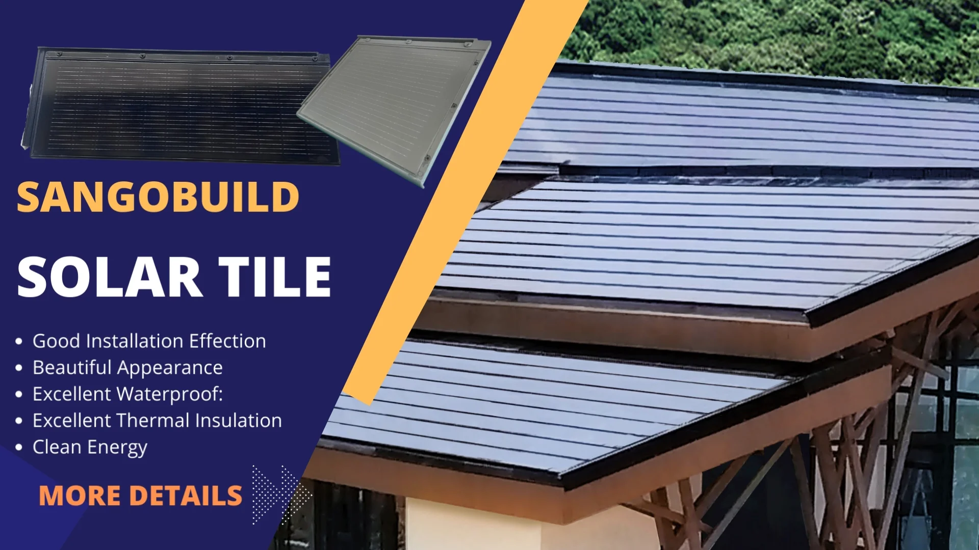 Bipv Roofing Tile Solar Panel Double Glass Solar Panel With Ce & Tuv ...