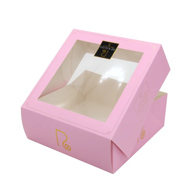 Hot Square Food Pastry Boxes Paper Cake Packing Box 4 Pack Cupcake ...
