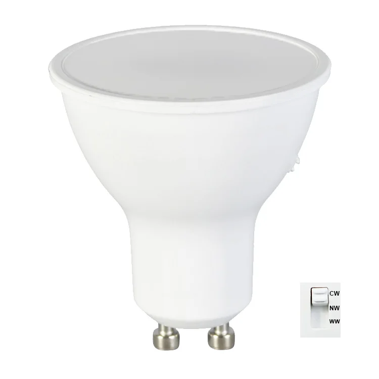 Popular Dip Switch CCT Changeable LED Bulb 5w 7w GU10