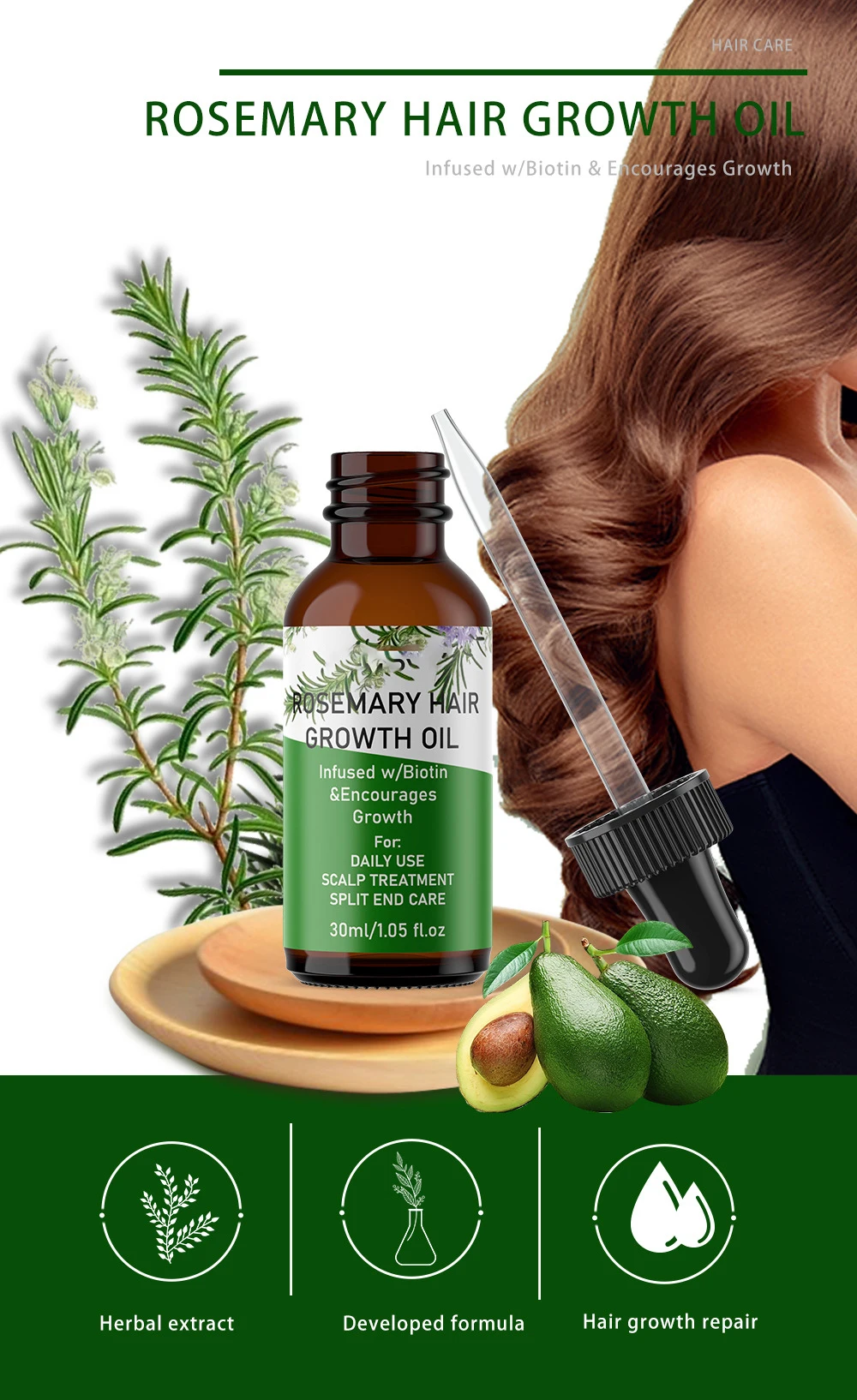 Oemsupports Customization Of Phyllanthus Emblica Hair Oil Pure Natural Herbal Essence Rosemary ...