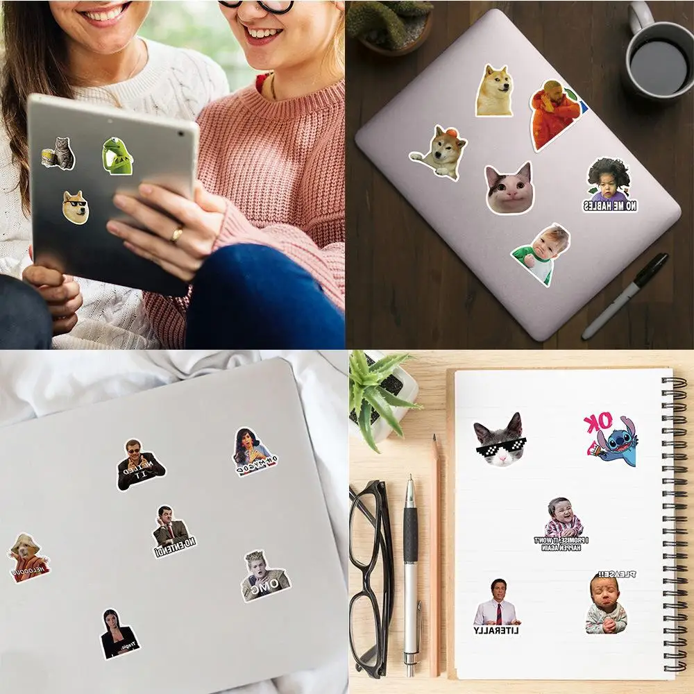 100 Popular Memes Graffiti Stickers - Waterproof & Customizable