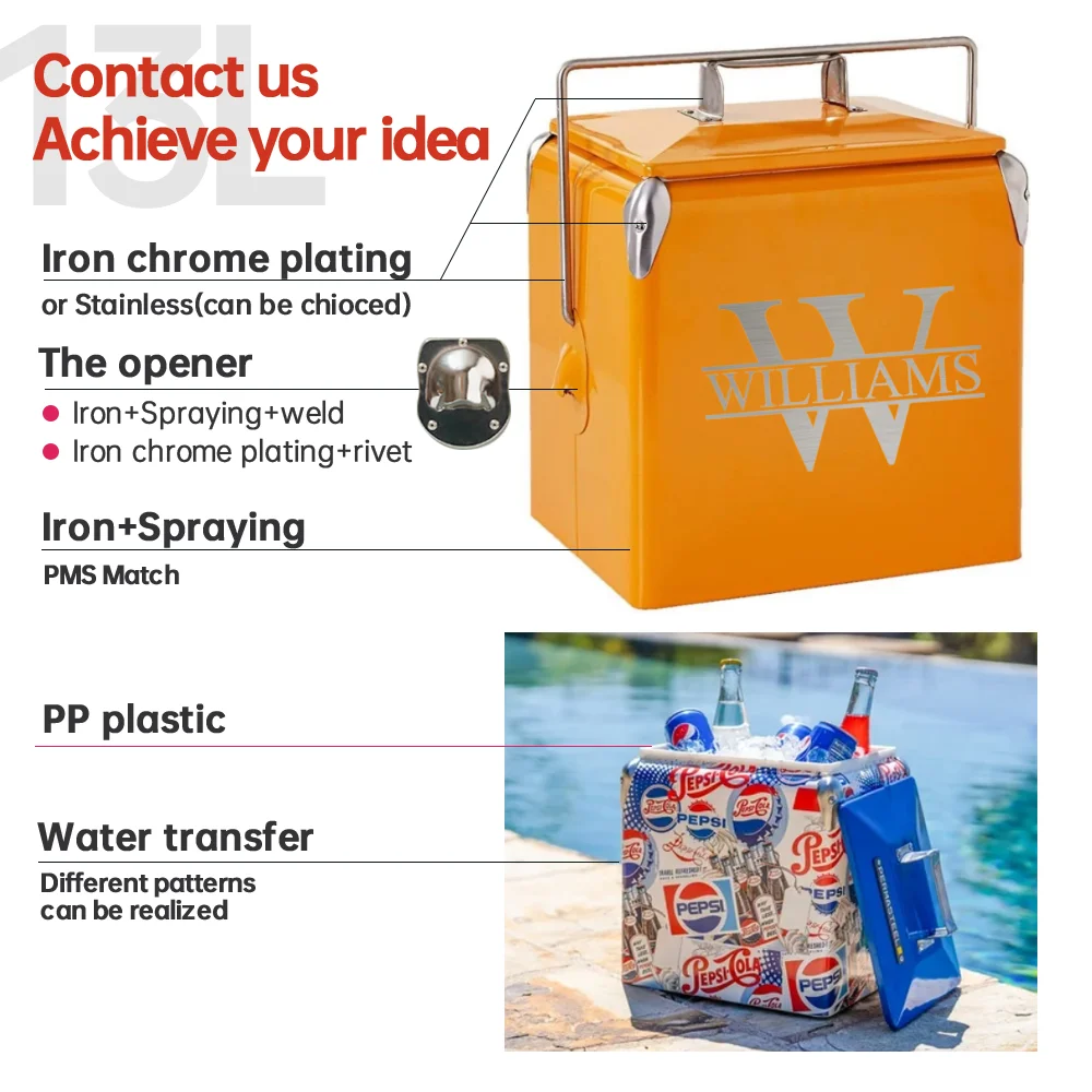 Small Ice Cream Cooler Chilly Box Chest Throwback Luxury Beverage Pink ...