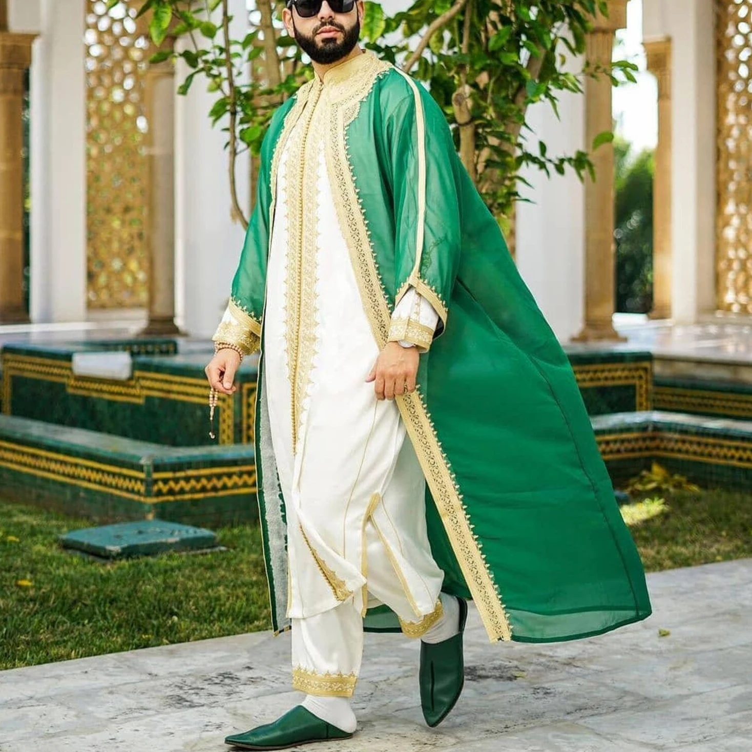 Custom 3 Piece Sets Moroccan Jabador Jabador For Men Caftan Ramadan ...