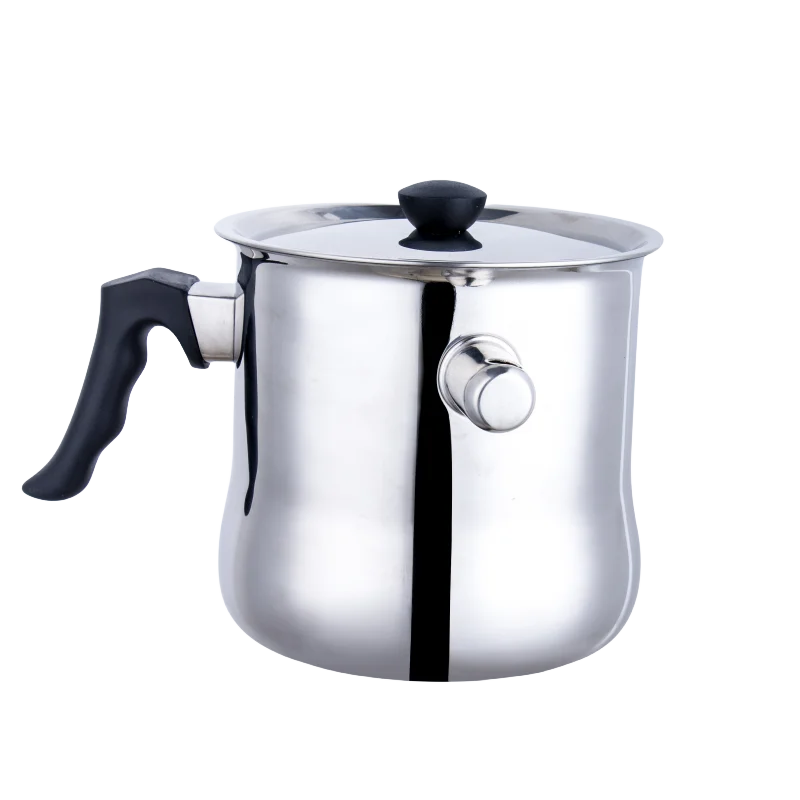 Stainless Steel Milk Pot Belly Shape Double Wall Milk Warmer With ...
