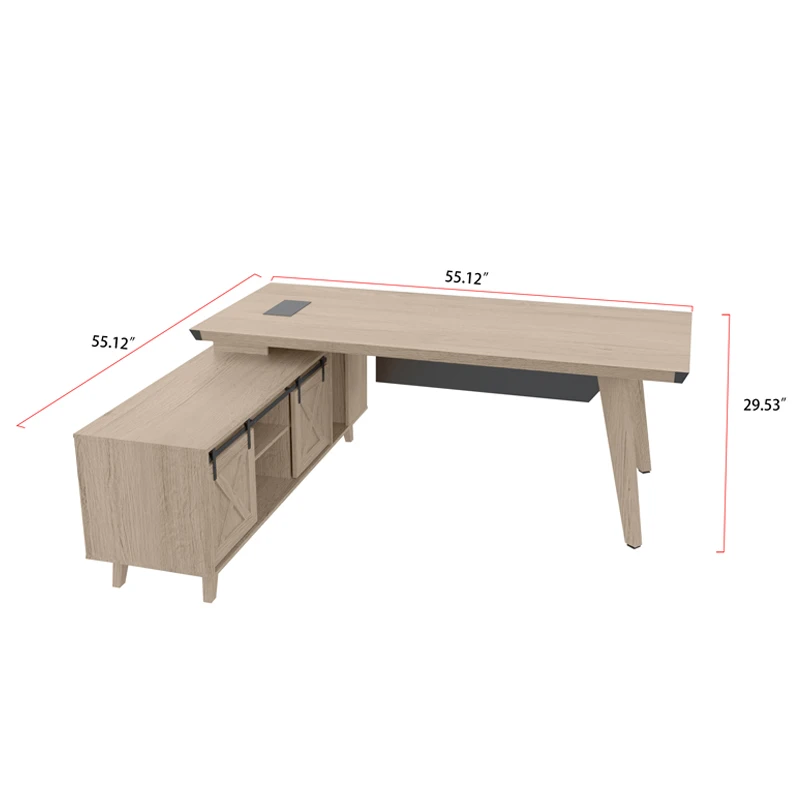 Office Table L Shaped Office Boss Table Executive Modern Home Office ...