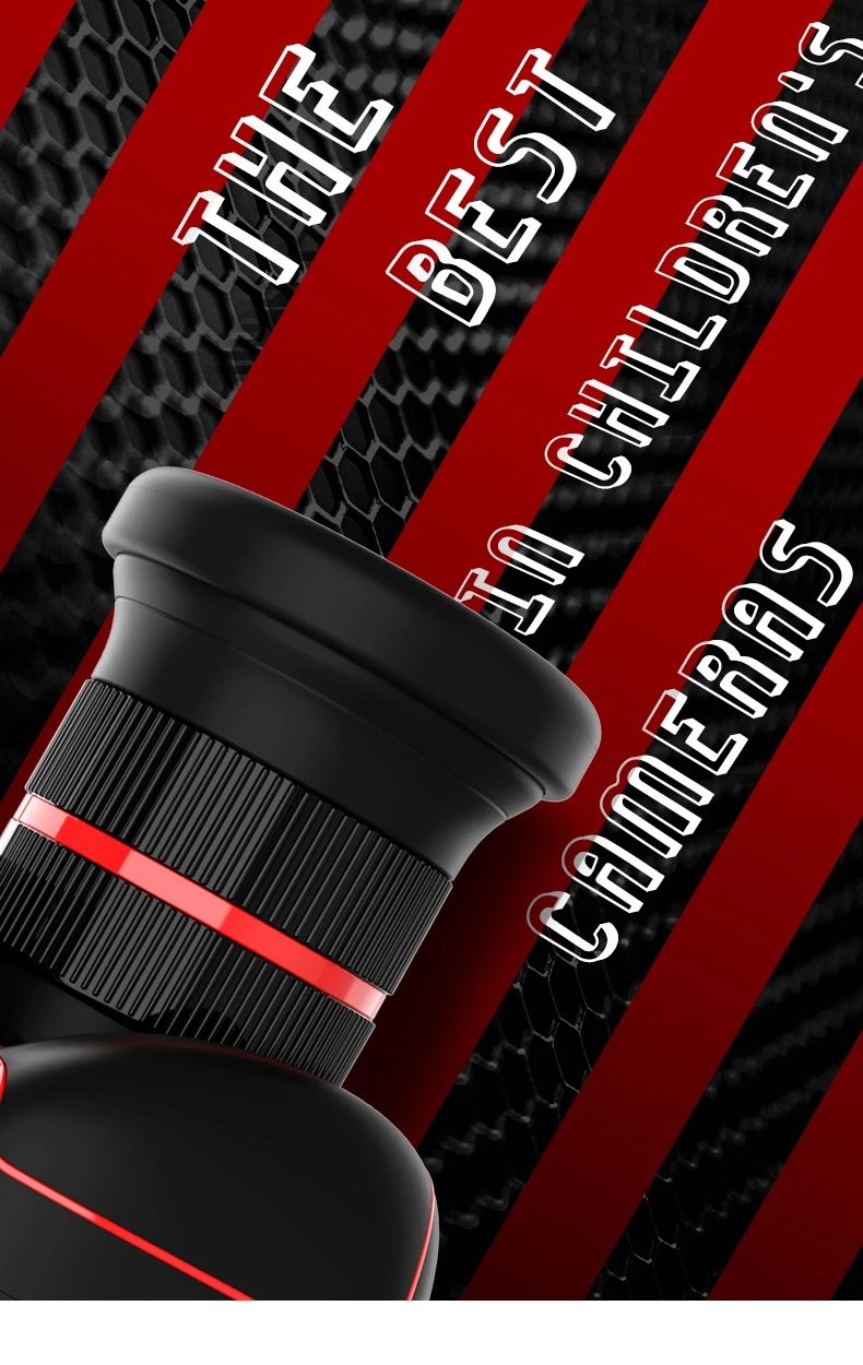 D6pro Kids Camera - 4K Mini SLR with 20X Zoom & Smiley Capture