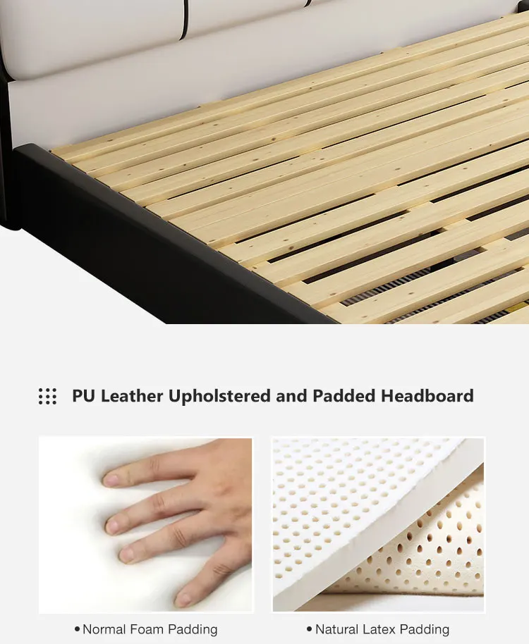 OED ODM Bett Leather Velvet Headboard Upholstered Ottoman Gas Lift ...