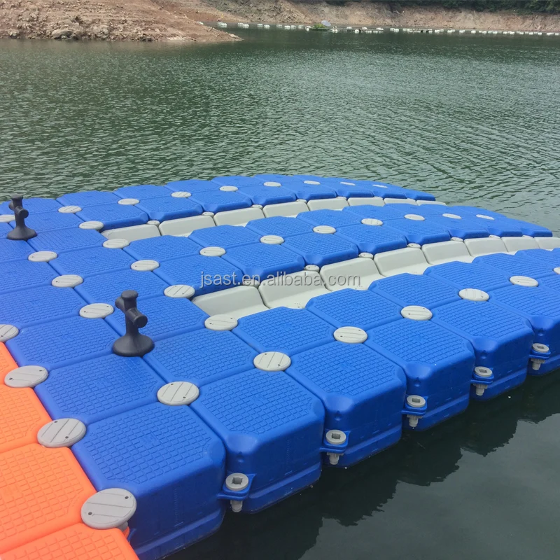 Blow-molded Modular Plastic Floating Pontoon Cube Water Walking Bridge Pvc Pontoon Hdpe Sea ...