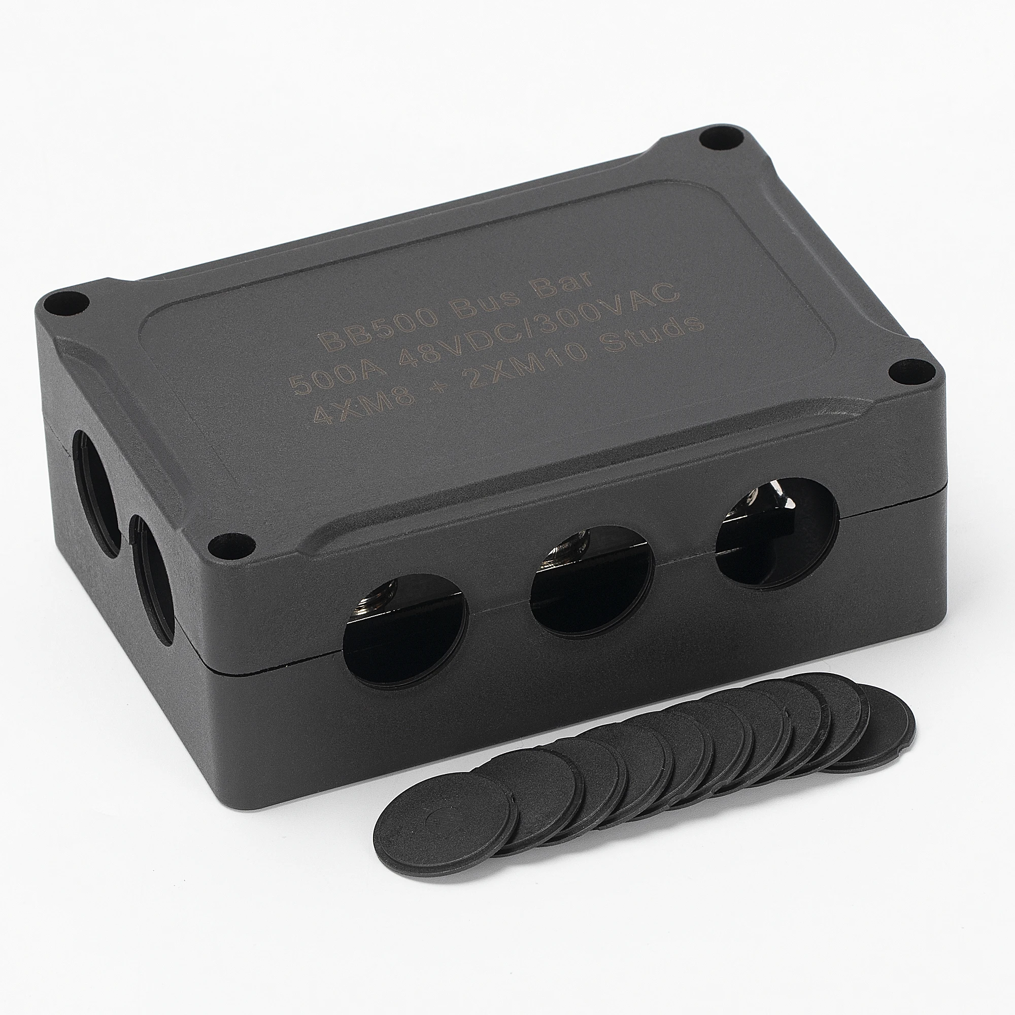 500A 48V Marine Copper Busbar with 6 Studs & Rubber Gasket Terminal ...