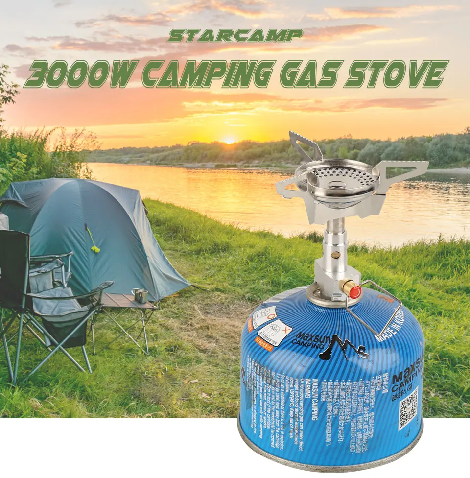 Starcamp 3000W Outdoor Solo Backpack Hiking Camping Gas Stove
