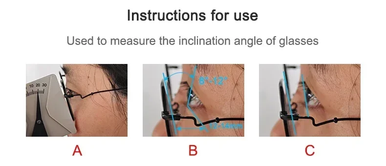 Optical Measurement Instrument Glasses Measuring Eye Angle Ruler ...