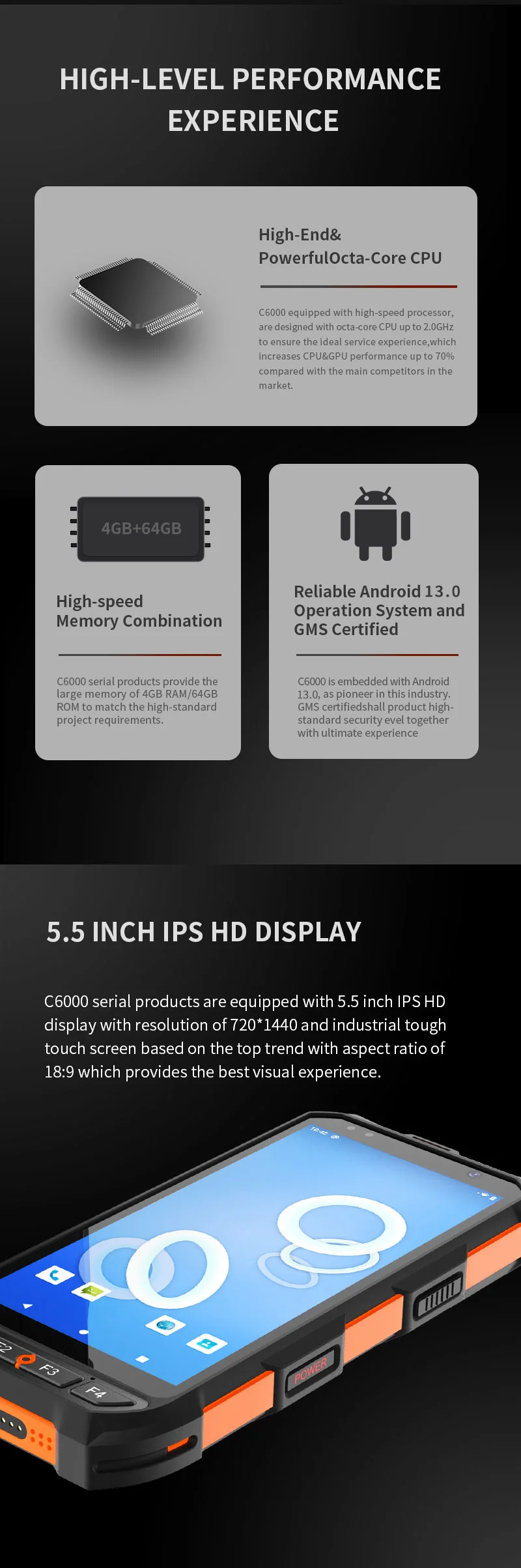 Barcode Scanner Pda Rugged 4+46g Portable Android Mobile Smartphone ...