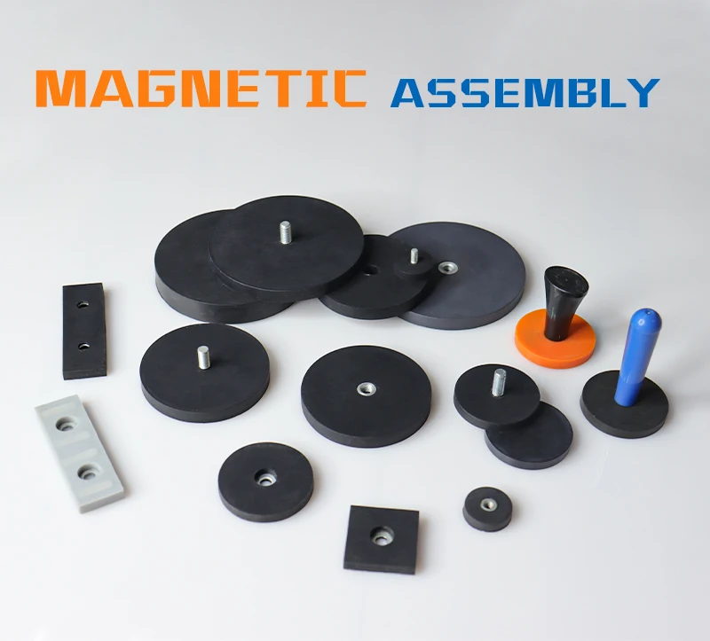 Rubber Coated Neodymium Magnets with Countersunk Holes