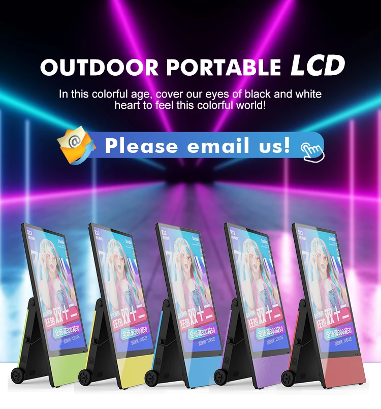 43 Inch Battery Digital Advertising Screens Touch Screen Kiosk High ...
