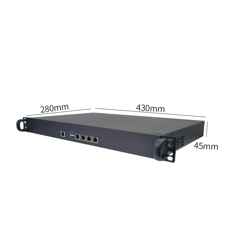 19 Inch 1U Rackmount Mini PC Server with J4125 Processor 4 Lan Port VPN ...