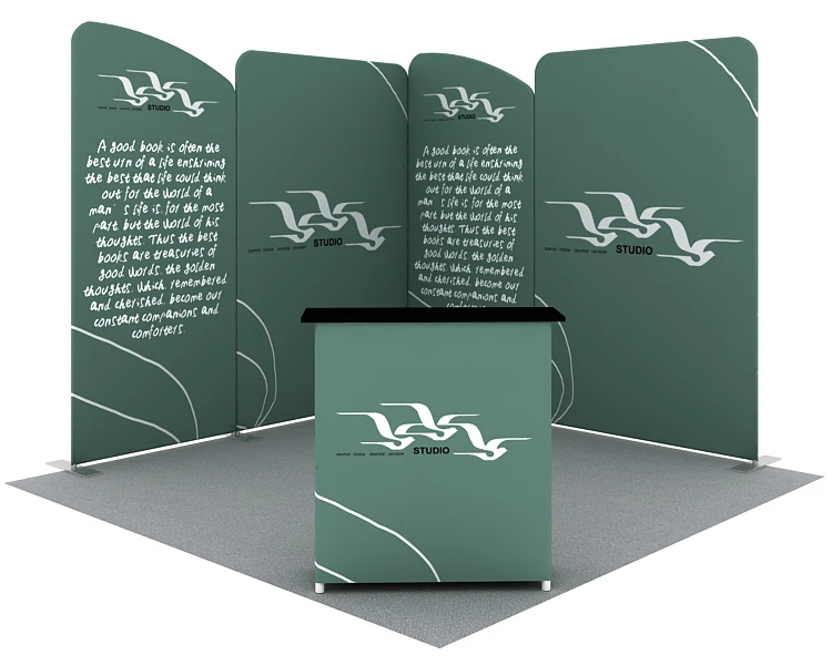 Custom new design trade show 10×10 easy set up backdrop display stand ...