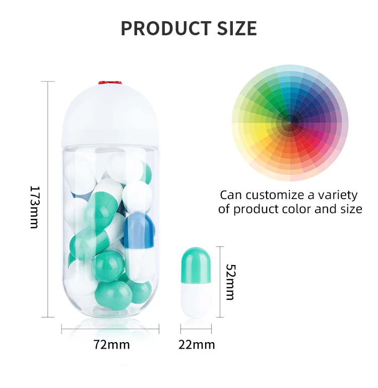 Unique Design Small Mini Sample Capsule Pill Essence Bottle Cosmetic ...