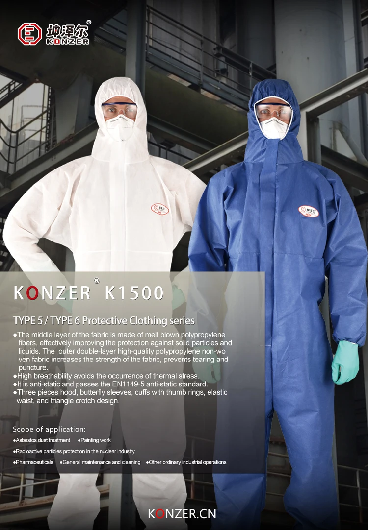OEM PPE Cat 3 Type 5 6 Coverall - Chemical Protection