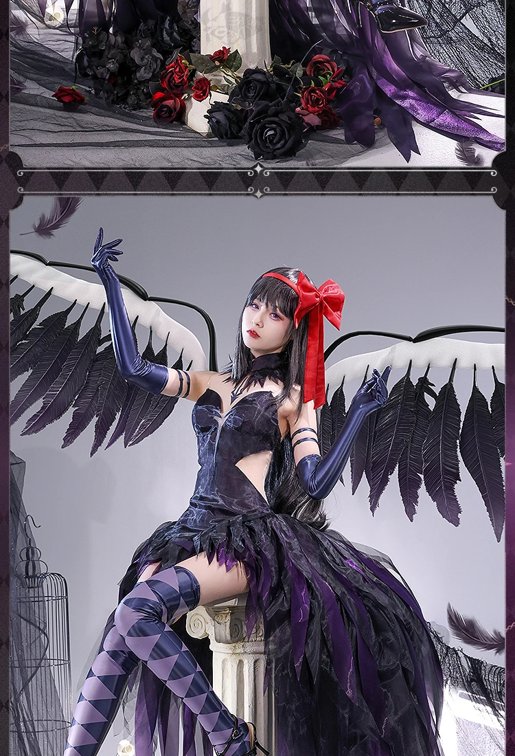 Akemi Homura Cosplay Devil Homura Costume Kaname Madoka Anime Puella ...