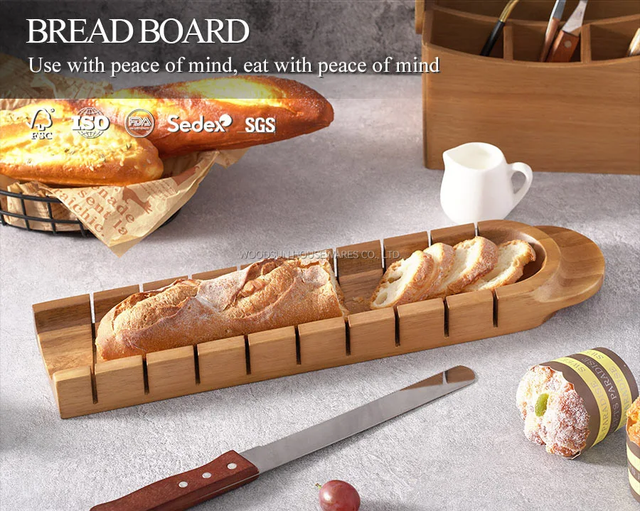 Woodsun Baguette Bread Cutting Board - Sustainable Wood