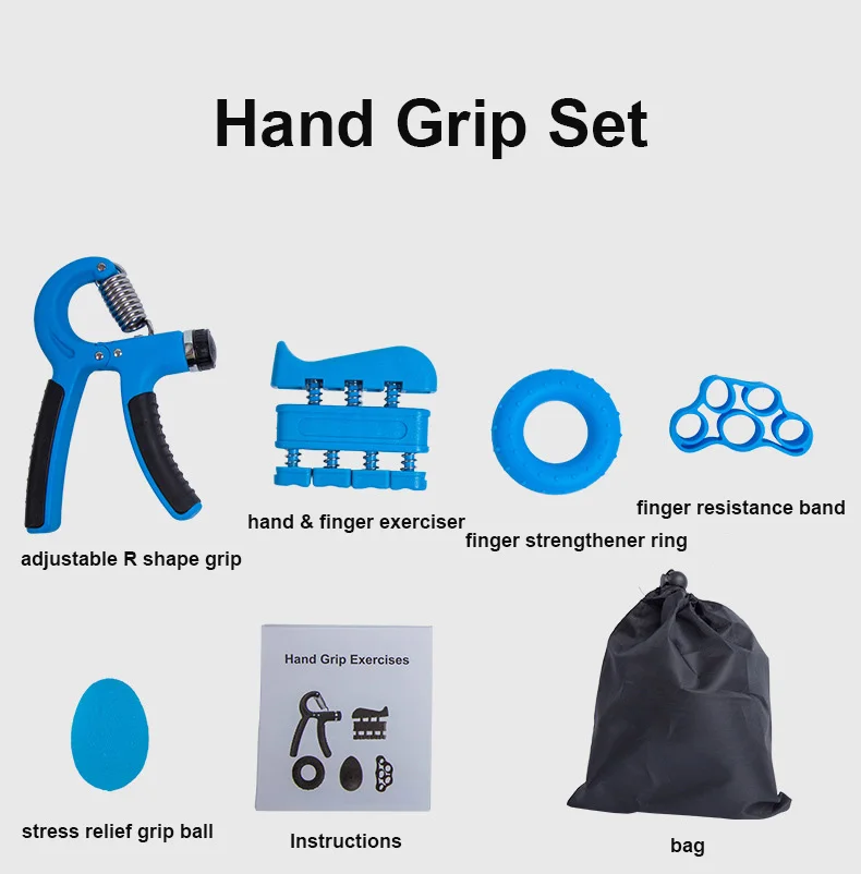 Adjustable 10-60kg Heavy Hand Gripper Wrist Trainer and Finger ...