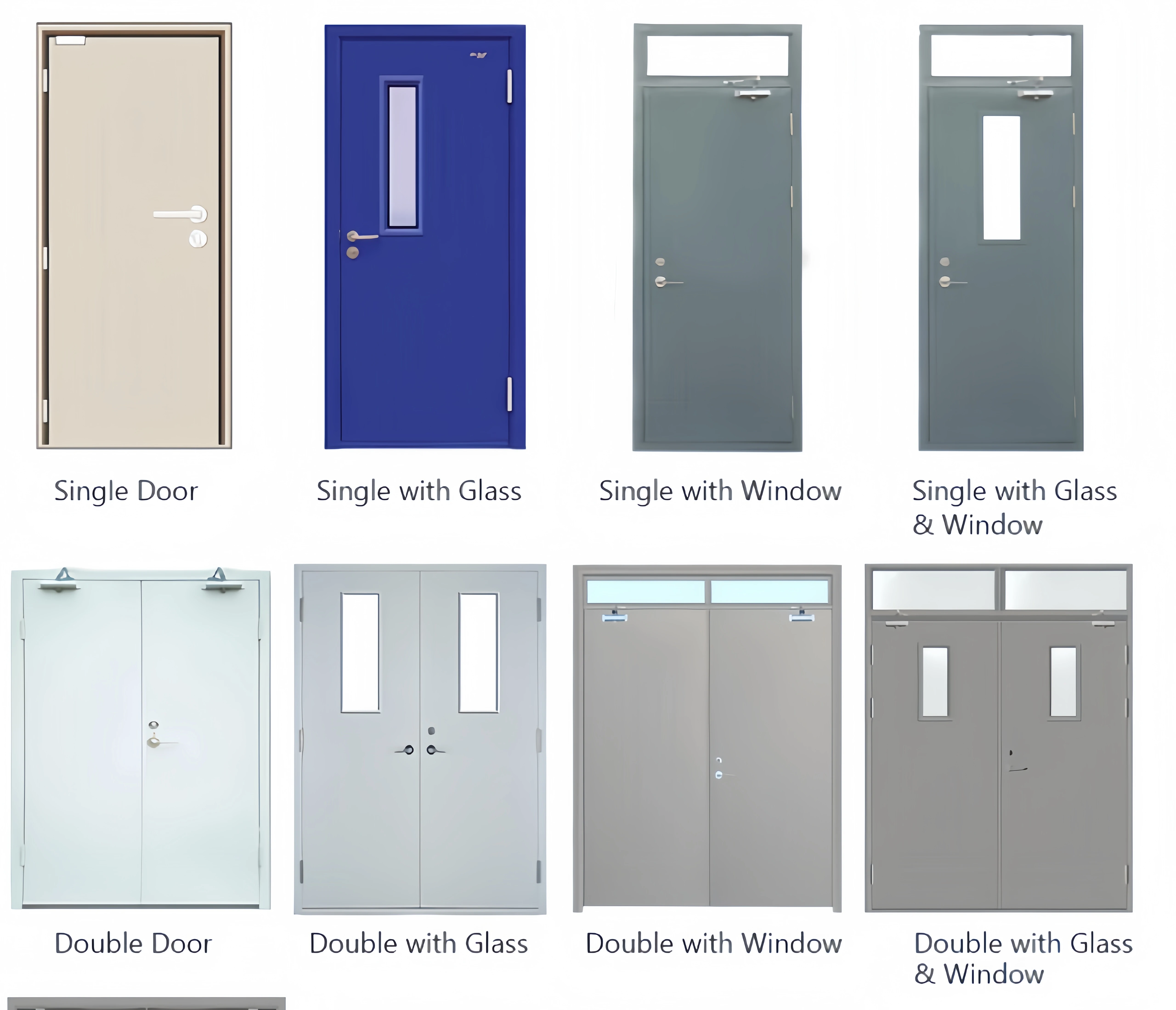 40ft Modern Style Metal Fire Door Industrial Design Swing Open ...