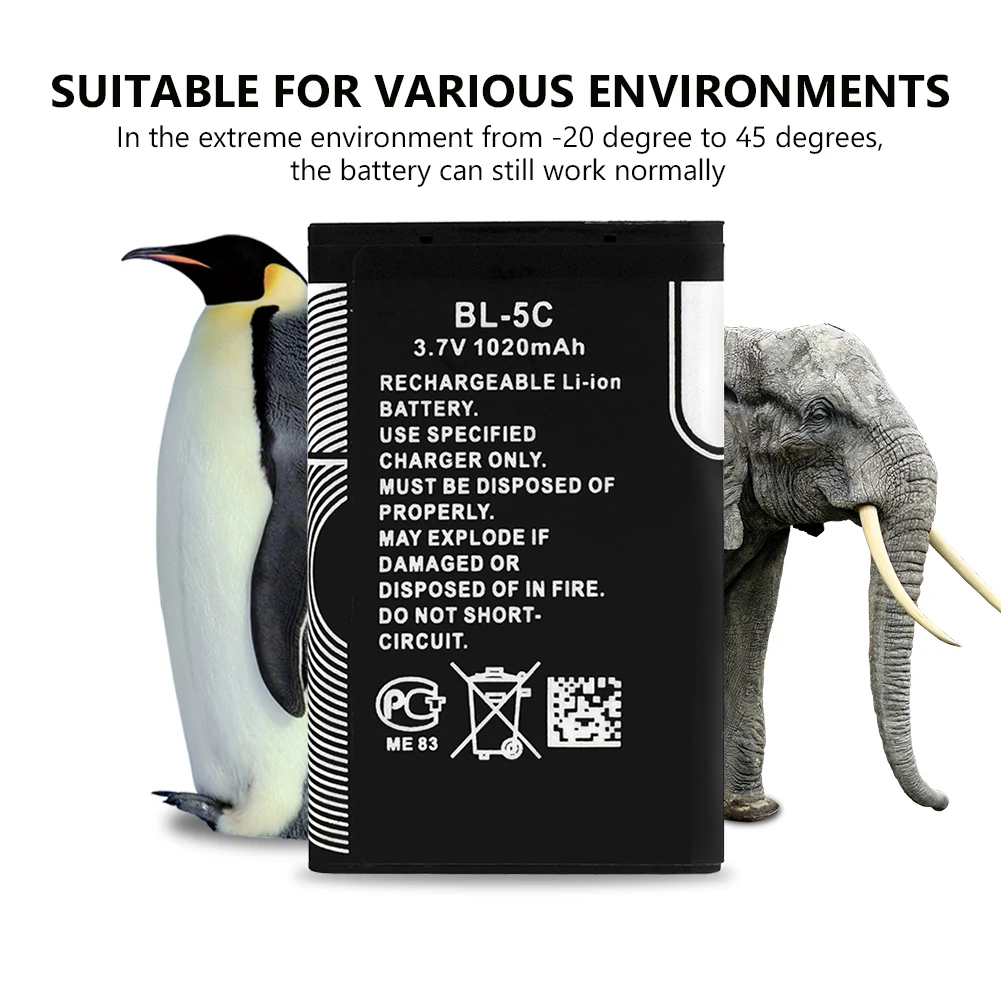 BL5C Battery for Nokia - Reliable 1200mah Li-Ion Power