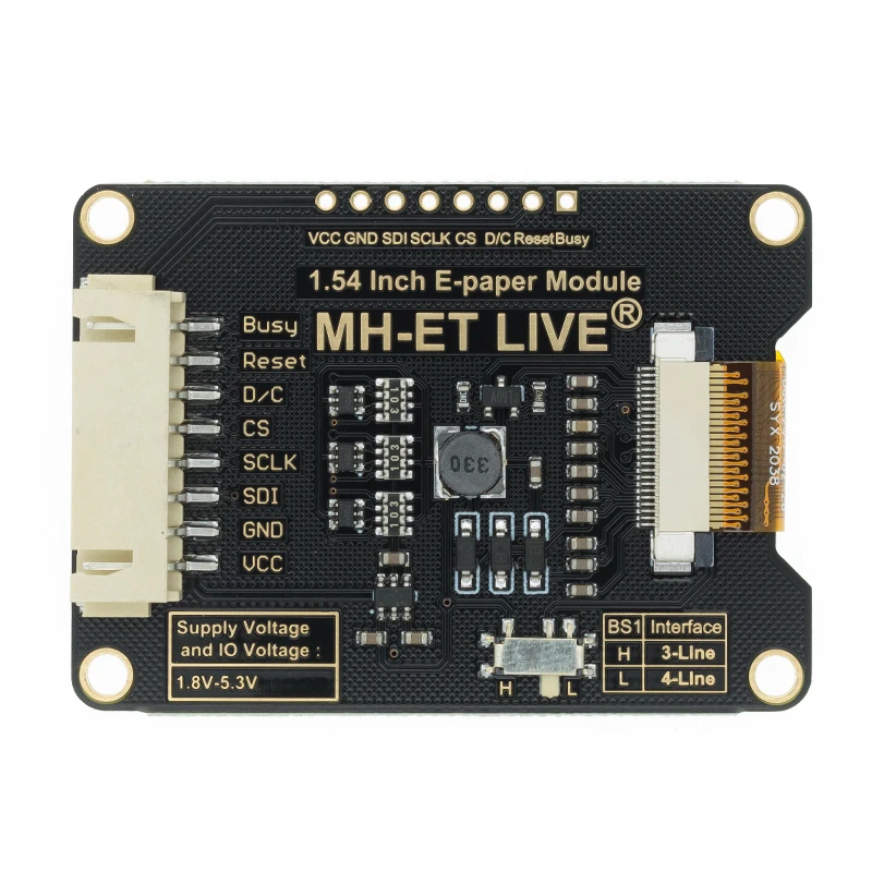 1.54 Inch Epaper Module - E-Ink Display for STM & Arduino