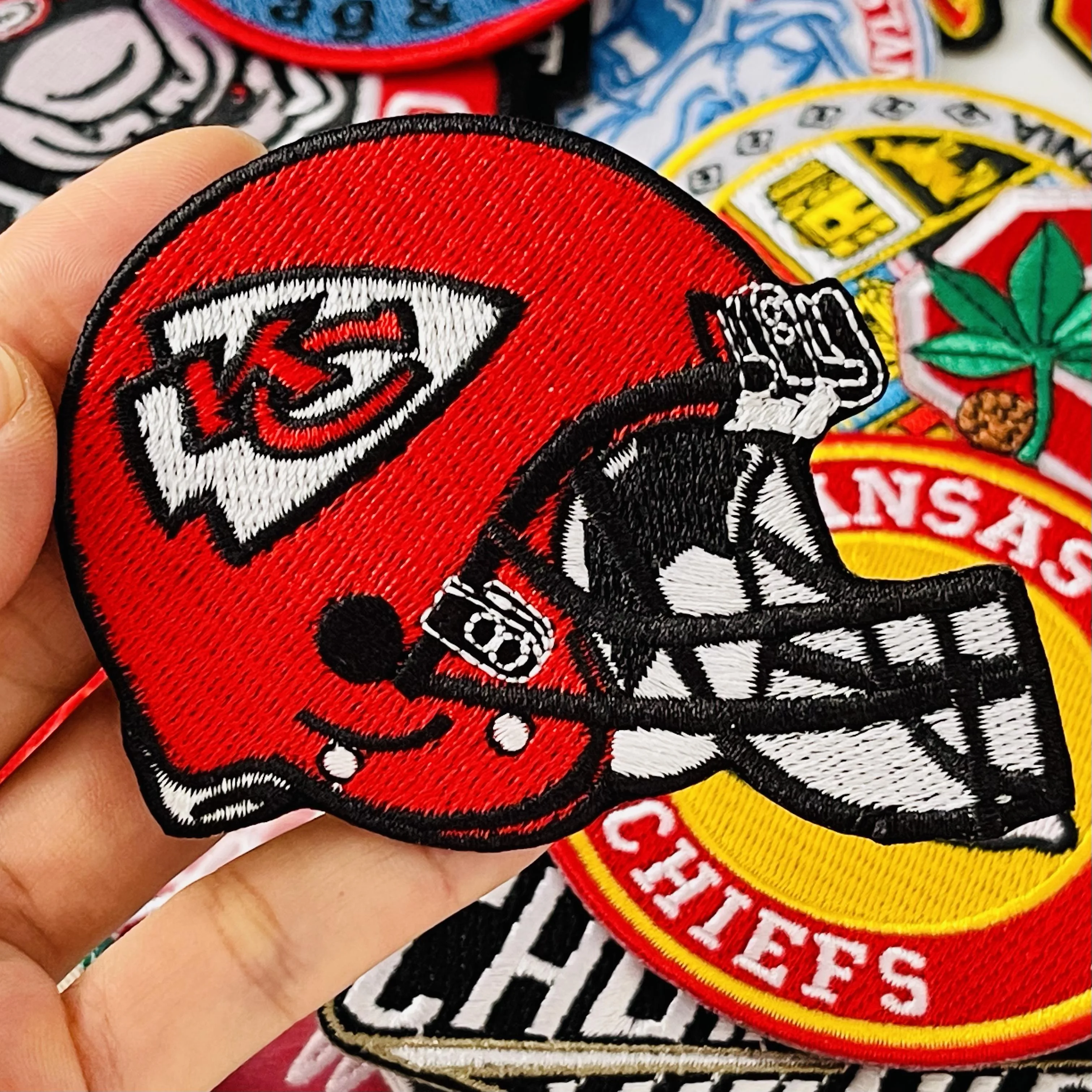 Custom 3D Embroidered Logo for NFL Team - Kansas Chiefs Patch