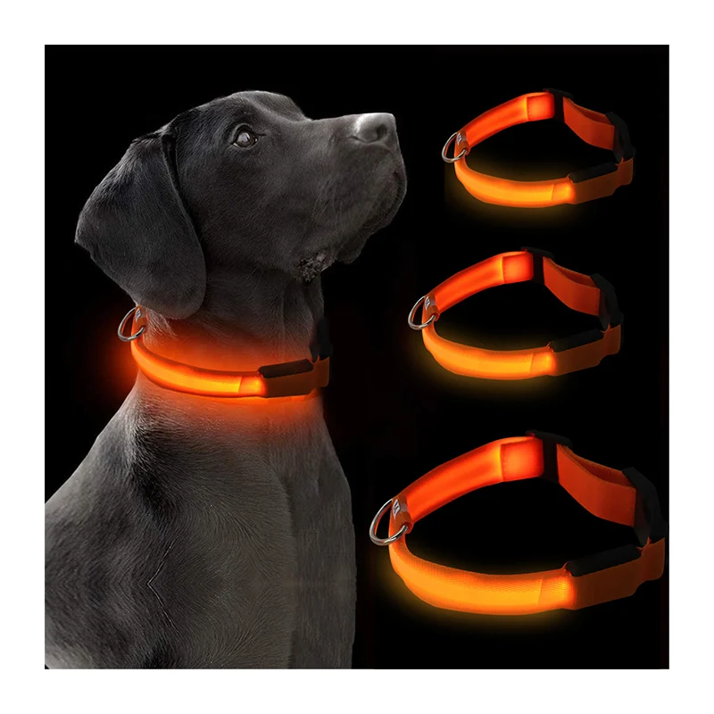 Adjustable night light pet dog cat dog safety light flash necklace 2023 ...