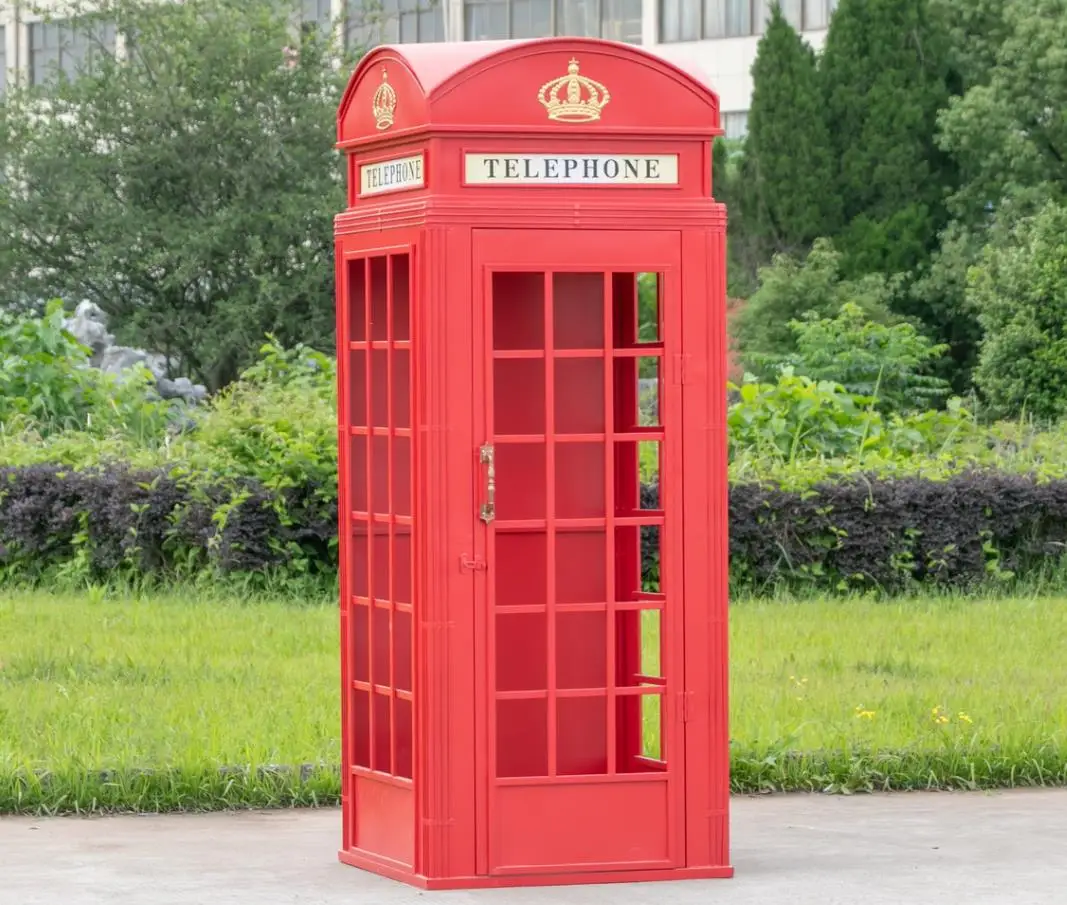 Retro European Street Telephone Booth Model Vintage England Phone ...