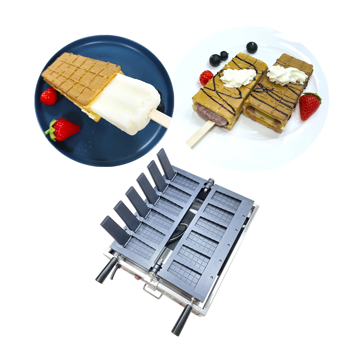 Commercial Multifunction Ice-cream Waffle Paletas Stick Waffle Maker ...