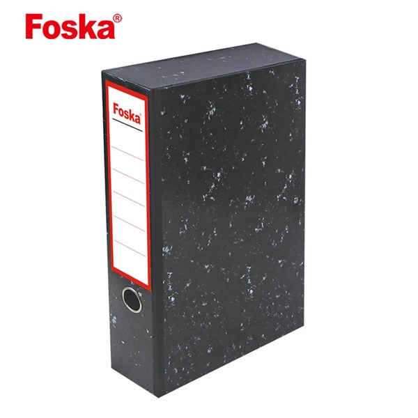 Foska Stationery One Side Pvc Marble Paper Rigid Box File For Office ...