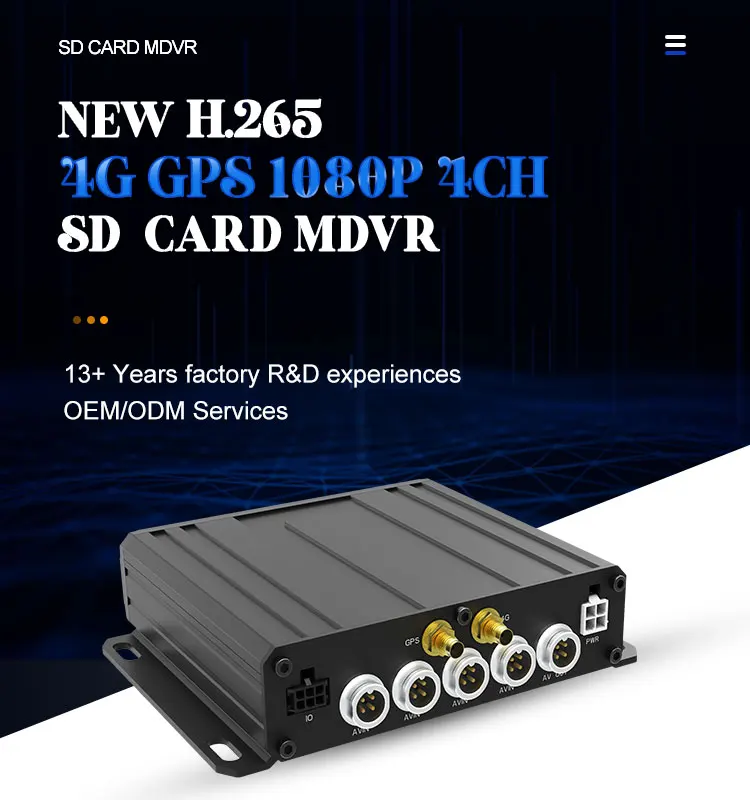 Mobile Dvr Mdvr 4ch 512g Sd Card 1080p H.265 H.264 Truck Ahd/cvi/tvi ...