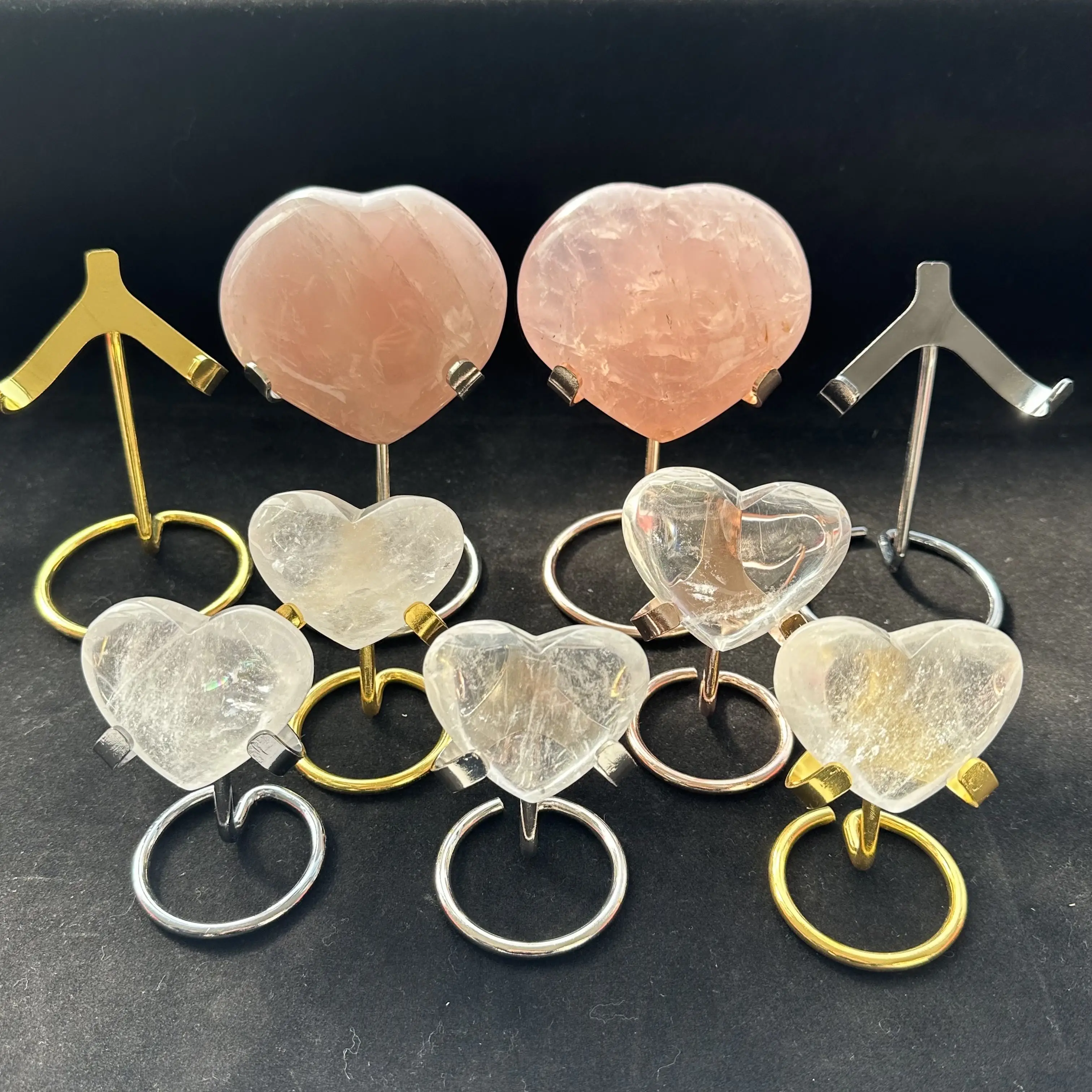 Wholesale Golden Metal Display Stand Base Crystals Sphere Metal Heart ...