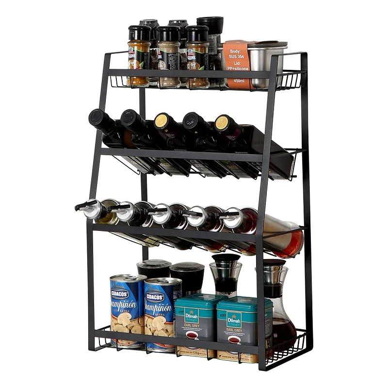 Wholesale Floor Standing Multi Layer Spice Rack 5 Tier Stainless Steel ...