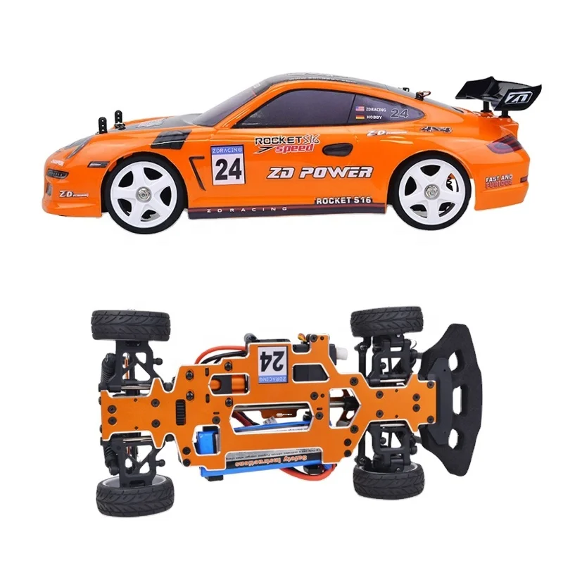 High Speed 1/16 Scale RC Car - Metal Chassis & Brushless Motor