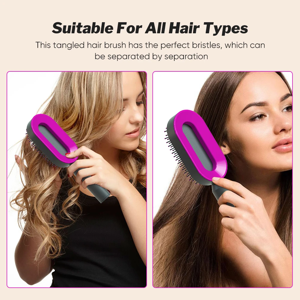 Self Cleaning Hair Brush Airbag Massage Comb Brush Shaping Comb Hair ...