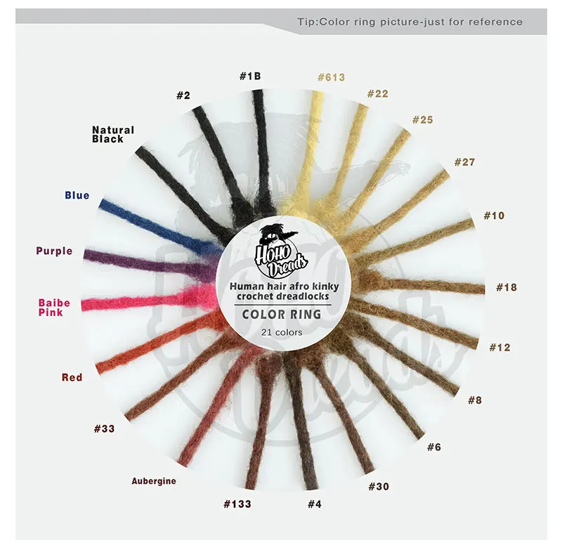 Jiffyhair Pretty Dreadlocks Extension Boho Locs with Curly End Natural ...